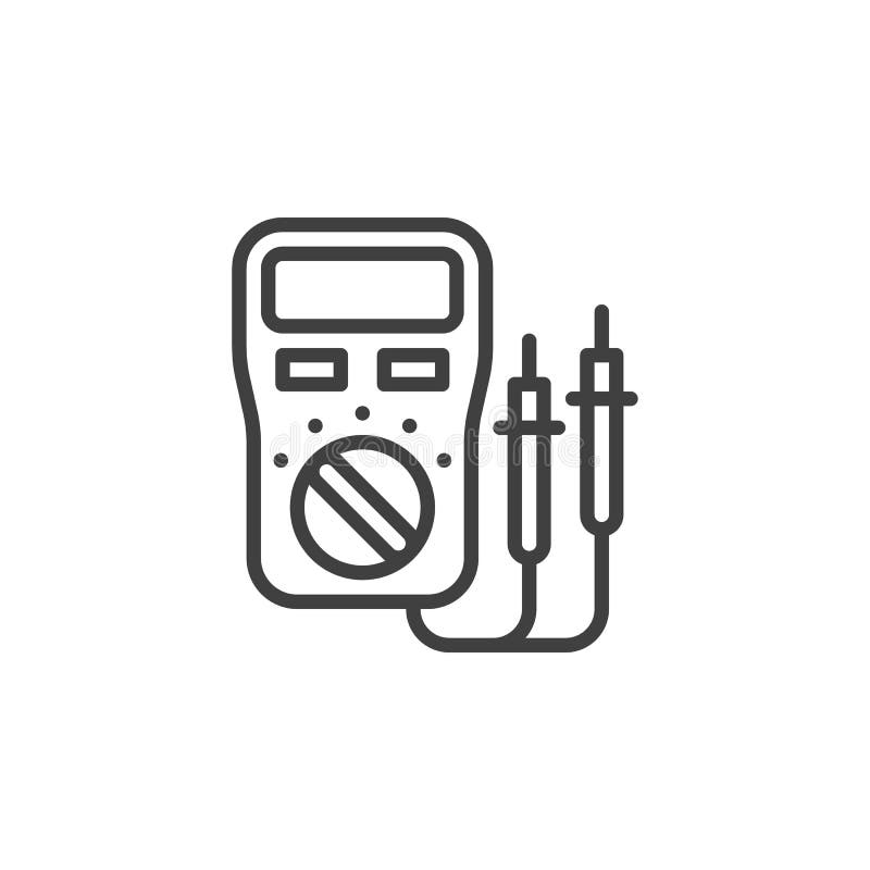 Digital Multimeter Line Icon Stock Vector - Illustration of power ... Digital Multimeter Line Icon Stock Vector - Illustration of power ...