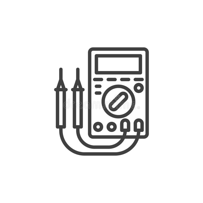 Digital Multimeter Line Icon, Outline Vector Sign, Linear Style ... Digital Multimeter Line Icon, Outline Vector Sign, Linear Style ...
