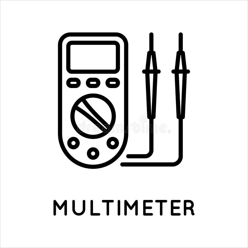 Digital Multimeter Line Icon, Tester, Measuring Instrument in Simple ... Digital Multimeter Line Icon, Tester, Measuring Instrument in Simple ...