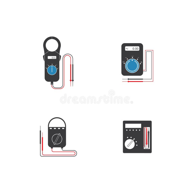 Digital Multimeter Logo Vector Template Stock Vector - Illustration of ...
