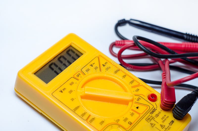 Digital Multimeter with Ohm Volt Amp and Voltage Tester Meter Stock ...