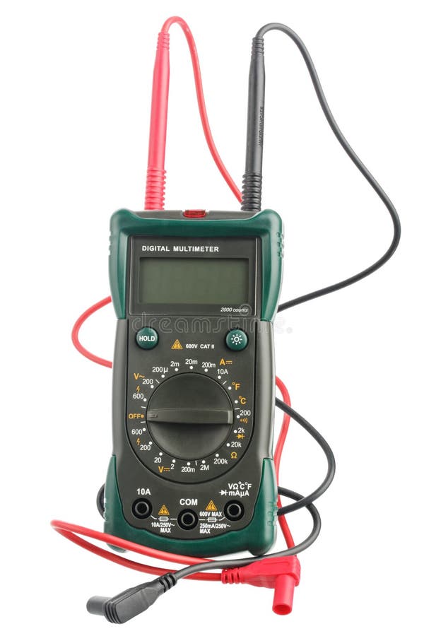Two Probes for Digital Multimeter Isolated Stock Image - Image of plug ...