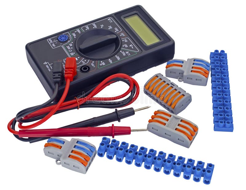 Digital Multimeter with Probes for Measuring Stock Image - Image of ...