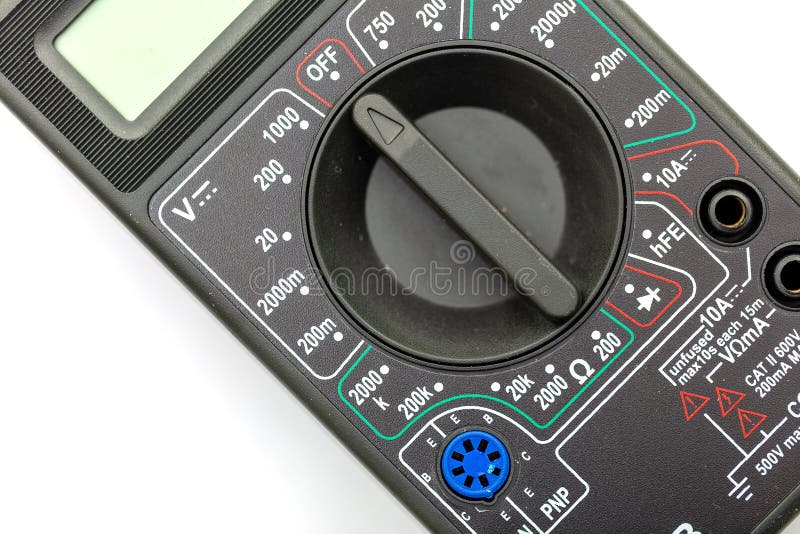 Digital Multimeter and Probes on White Background Stock Photo - Image ...