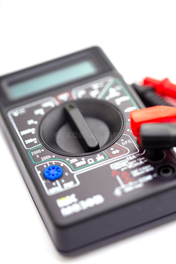 Digital Multimeter and Probes on White Background Stock Photo - Image ...
