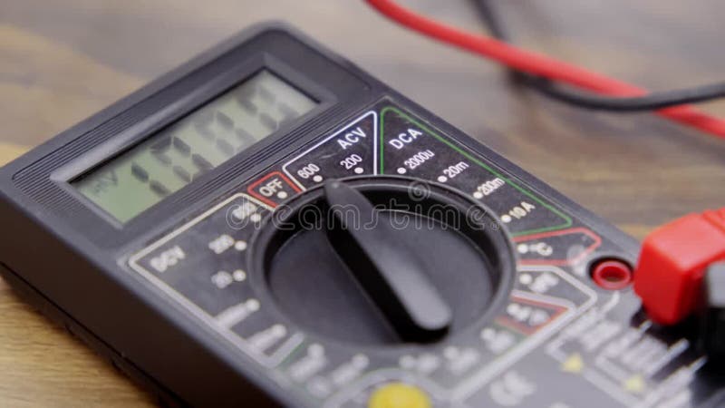 Digital Multimeter with Screen on. Measurement of Voltage or Current ...