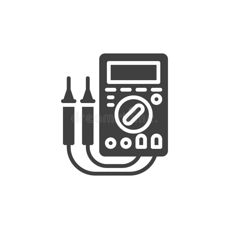 Icon Multimeter on White Background. Stock Vector - Illustration of ...