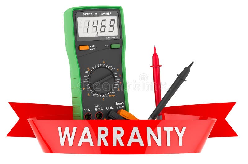 Digital Multimeter Warranty Concept. 3D Rendering Stock Illustration ...