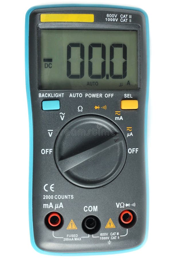 Digital Multimeter on a White Background Stock Image - Image of ...