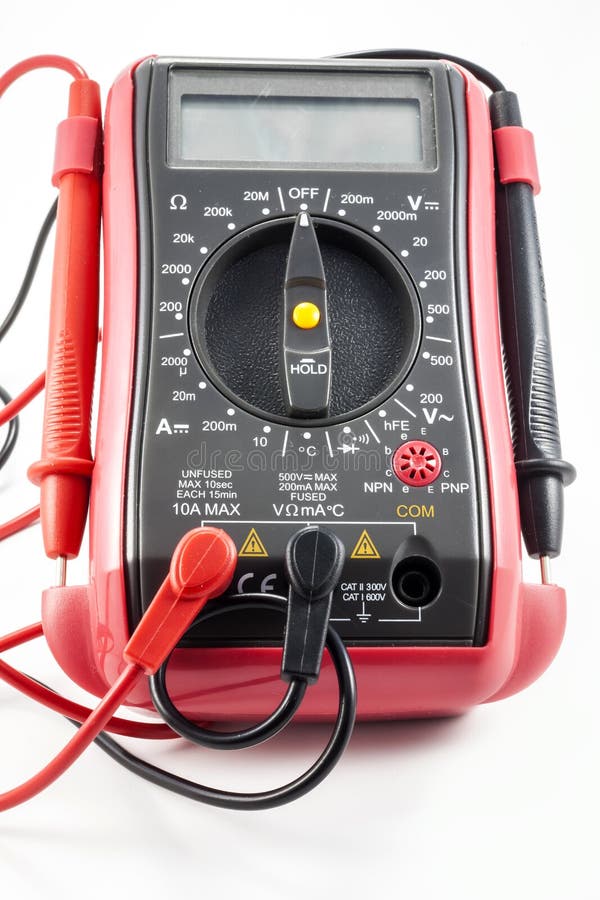 Digital multimeter stock image. Image of white, voltage - 217589687