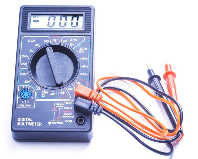 Multimeter on the Electrical Circuit. Close-up Stock Image - Image of ...