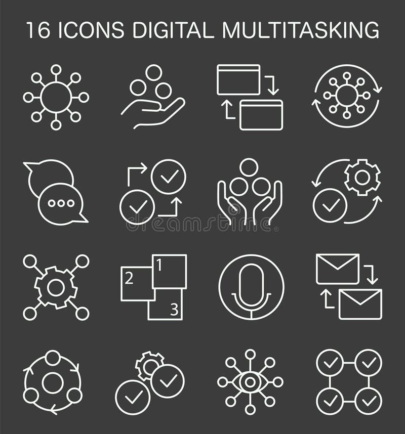 Digital Multitasking Web Banner or Landing Page. Effective and ...