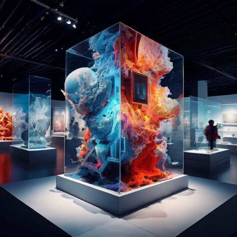 Digital Museum a Museum that Showcases Digital Art Int Stock Image ...