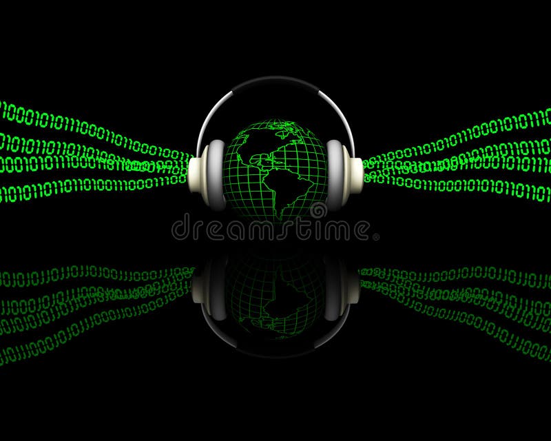 Digital music stock illustration. Illustration of headphones - 2691007