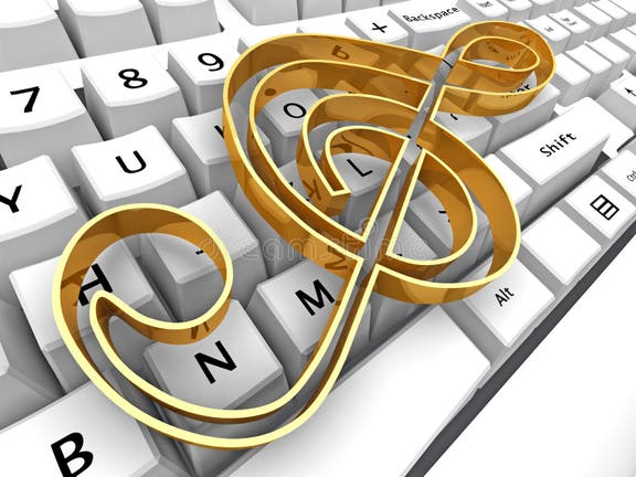 Digital music stock illustration. Illustration of computer - 7861844