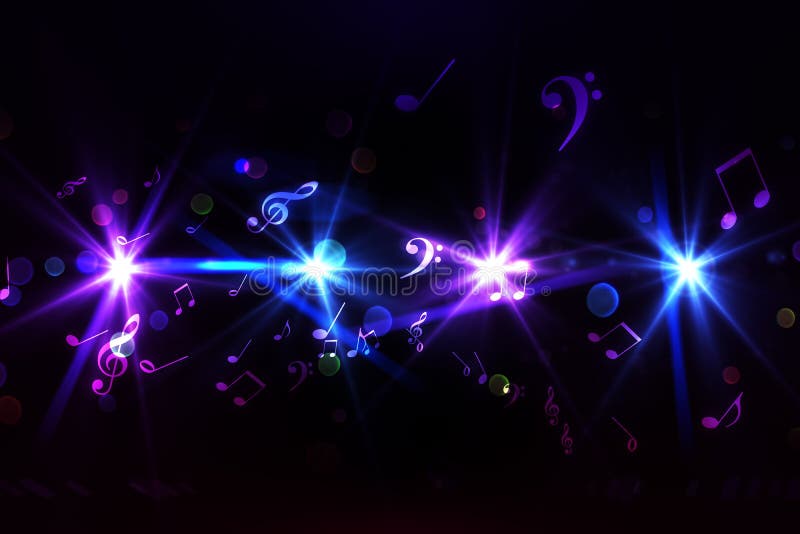 Digital music design stock illustration. Illustration of purple - 39225262