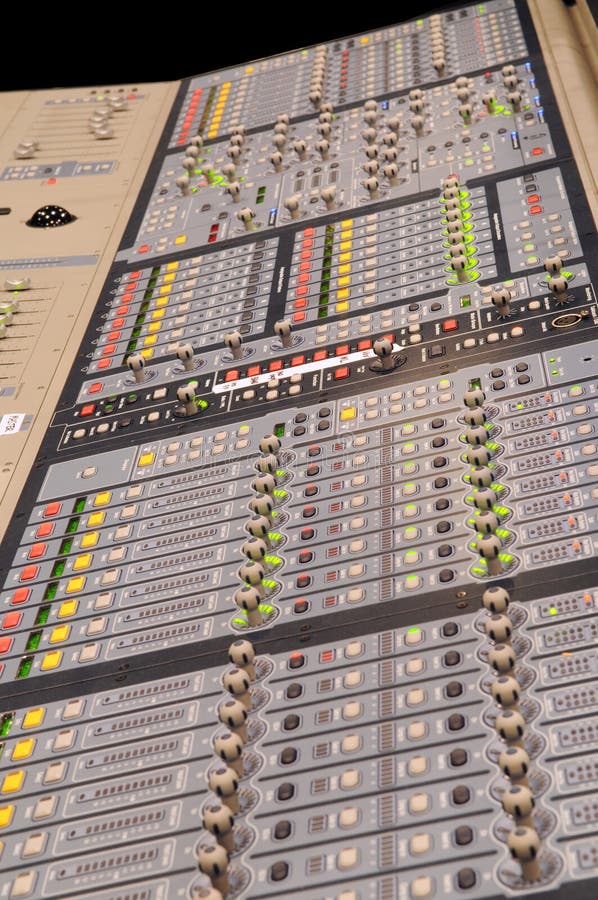 Sound Mixer stock image. Image of dials, lighting, desk - 1872805
