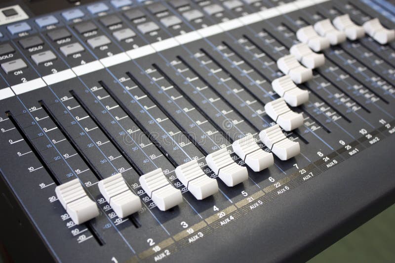 Digital Music Mixer stock photo. Image of fader, radio - 9797850