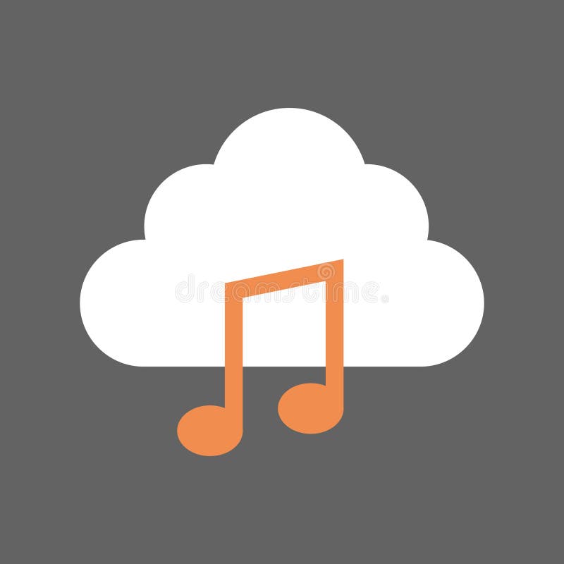 Digital Music Mobile Cloud Database Icon Stock Vector - Illustration of ...