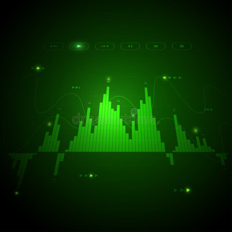 Digital Music Player Screen Monitor Stock Illustration - Illustration ...