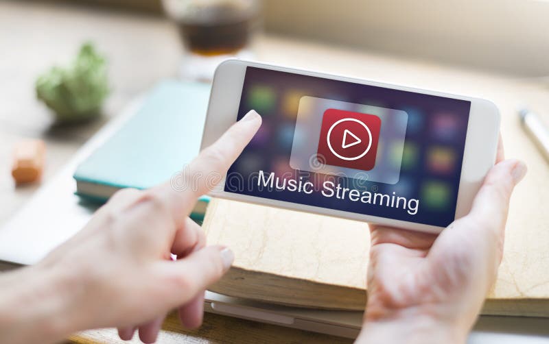 Digital Music Streaming Multimedia Entertainment Online Concept Stock ...