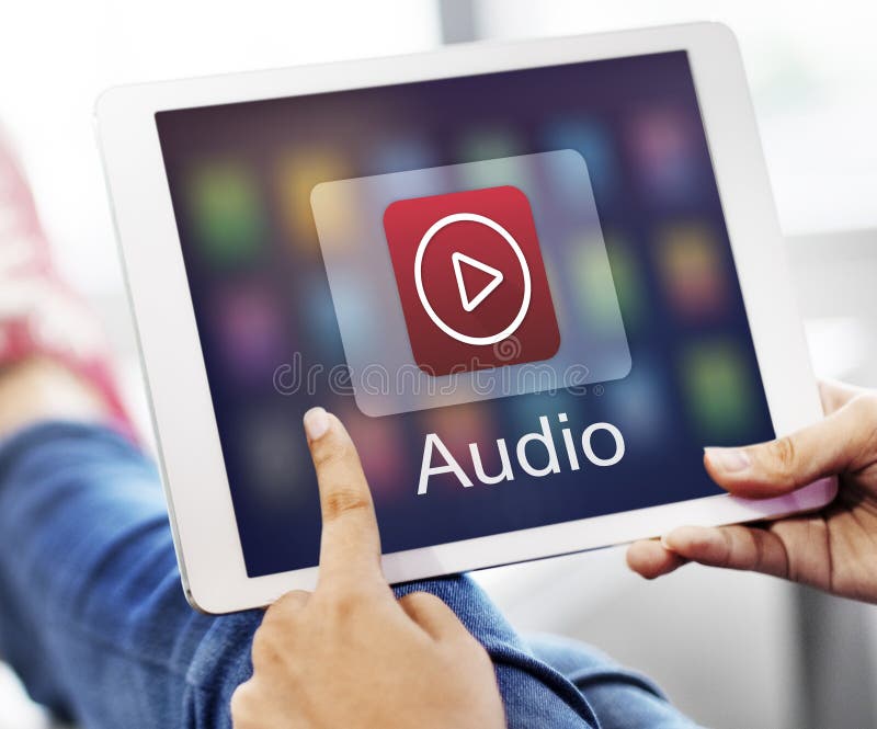 Digital Music Streaming Multimedia Entertainment Online Concept Stock ...