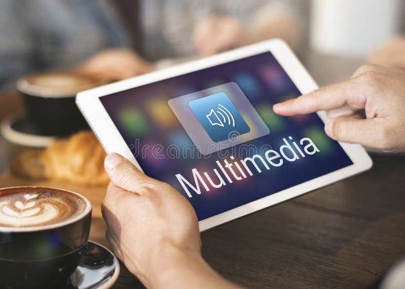 Digital Music Streaming Multimedia Entertainment Online Concept Stock ...