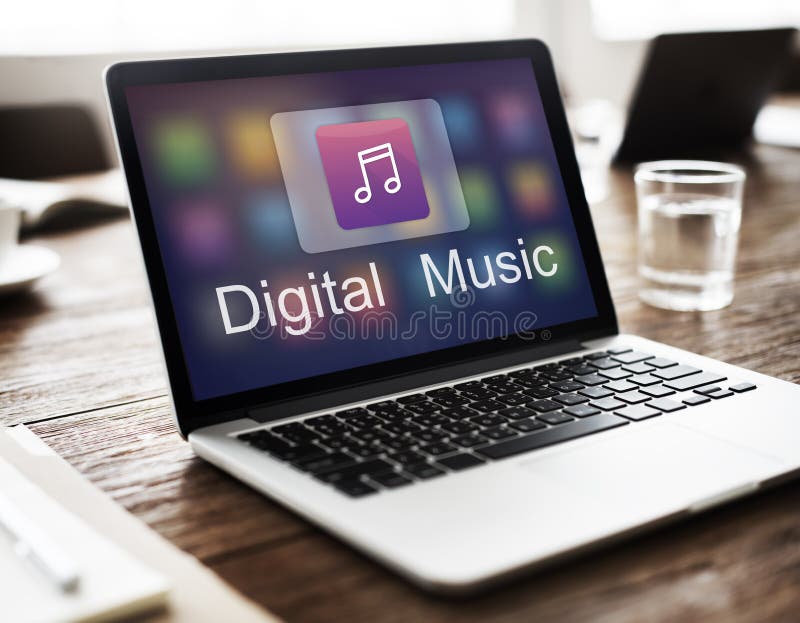 Digital Music Streaming Multimedia Entertainment Online Concept Stock ...