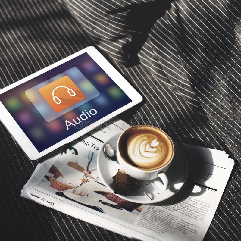 Digital Music Streaming Multimedia Entertainment Online Concept Stock ...