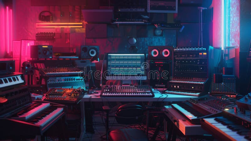 A Digital Music Studio with Interconnected Instruments Generated by AI ...