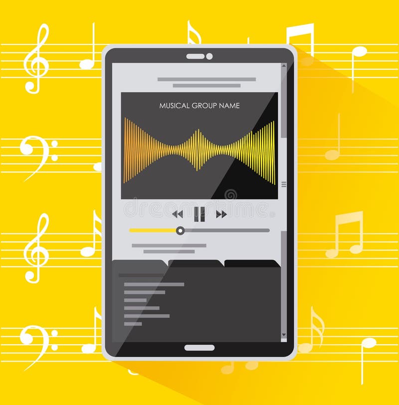 Digital music technology stock vector. Illustration of holding - 59101308