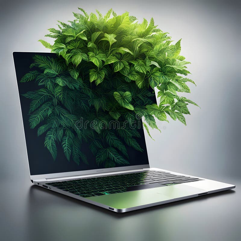 Digital Nature: the Tree of Virtual Life Stock Photo - Image of ...