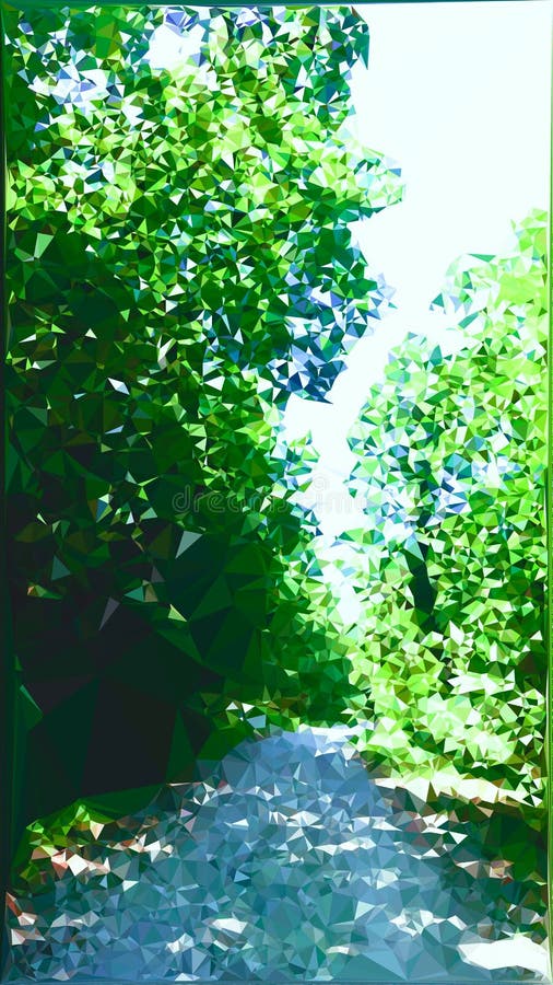 Digital Nature Trees and Pathway Abstract Stock Photo - Image of nature ...
