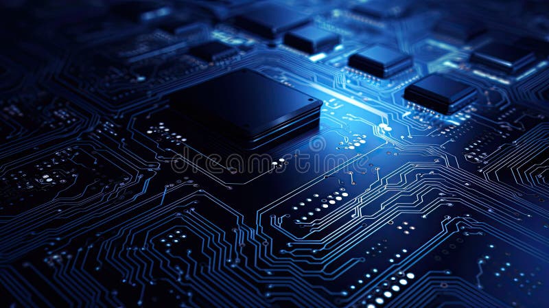 Digital Navy Blue Technology Background Stock Illustration ...