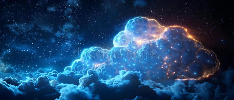 Digital Nebula: Cloud Computing Constellation. Concept Technology ...