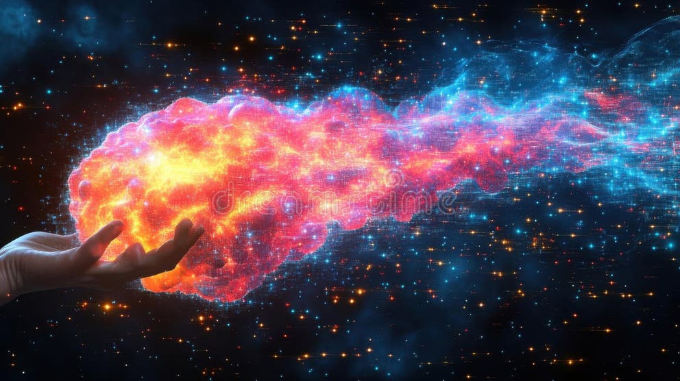 Digital Nebula, Data Visualization Stock Illustration - Illustration of ...