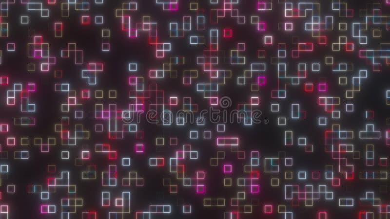 Digital neon blocks lines stock illustration. Illustration of science ...