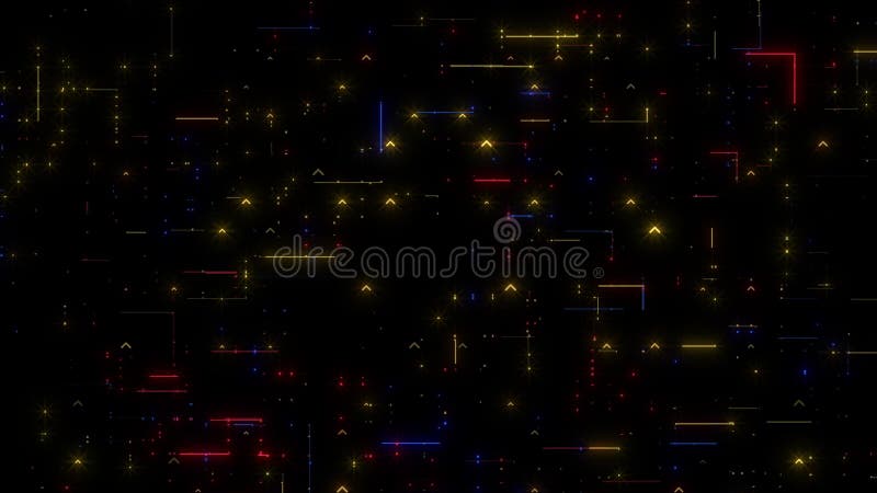 Digital and Neon Geometric Pattern on Computer Screen Stock Footage ...