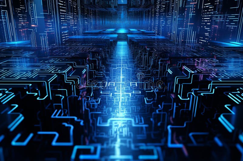 Digital Network and Artificial Intelligence Concept Stock Image - Image ...