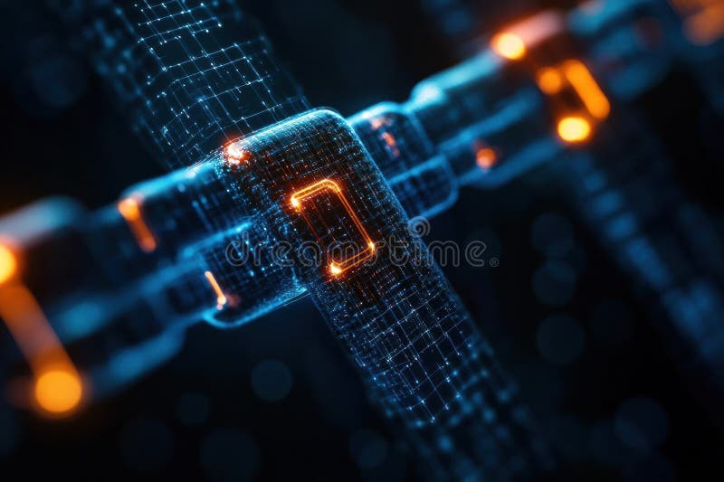 Digital Network Chain, a Visual Representation of Interconnectedness ...