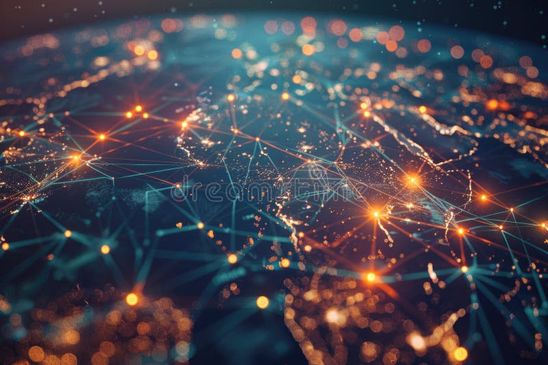 Digital Network Concept stock photo. Image of transfer - 364463374