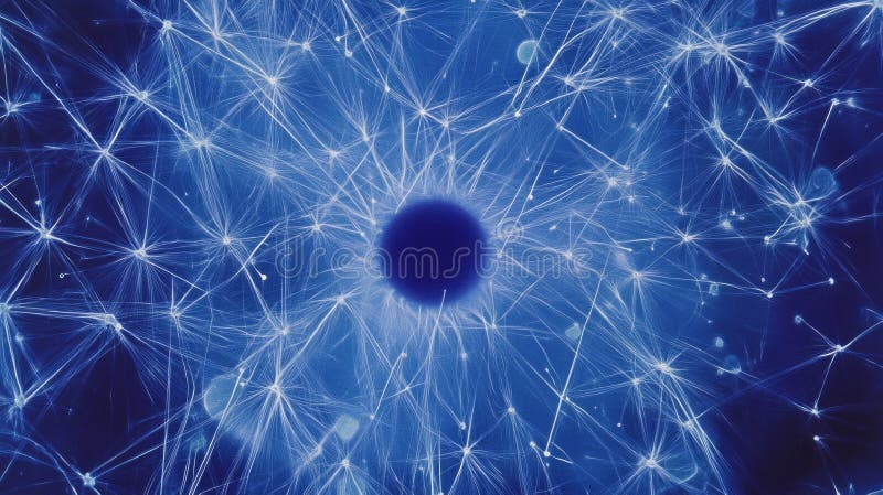 Digital Network Concept: Glowing Blue Lines Forming Web-like Pattern ...