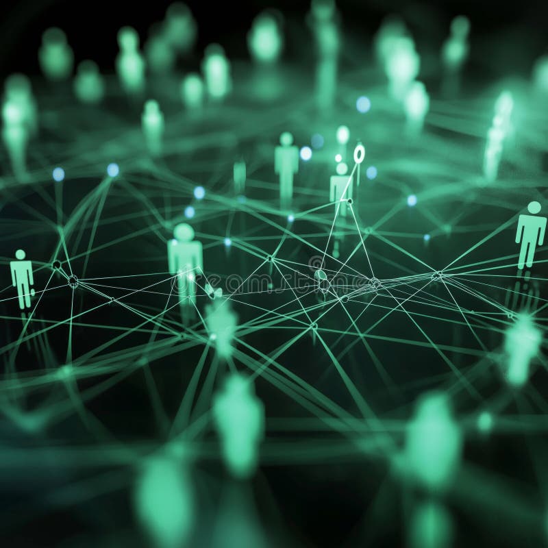Digital Network Connected People Illustrating Global Connectivity Stock ...