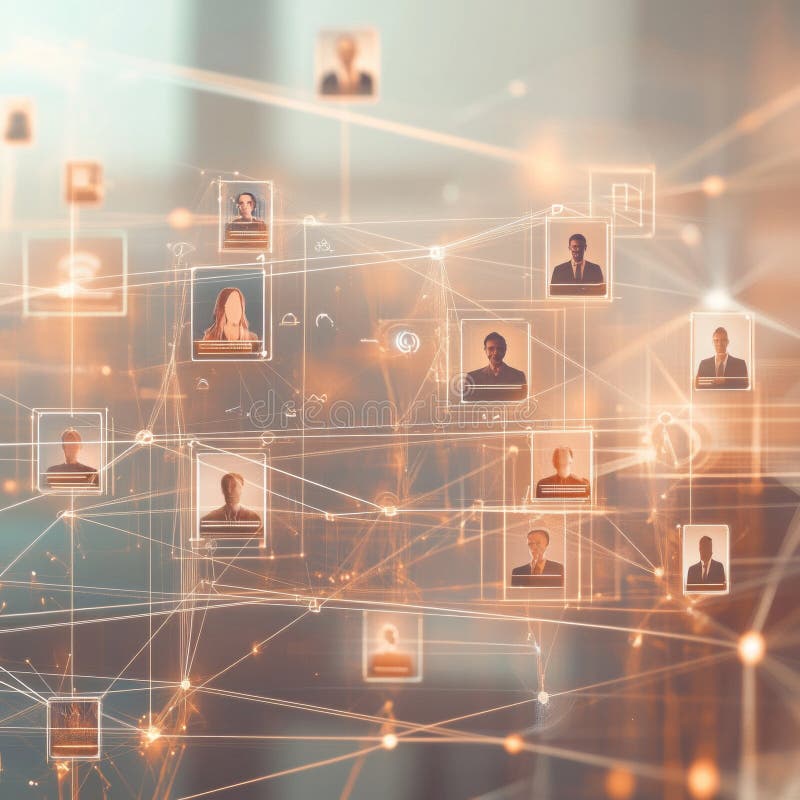 Digital Network Connected Professionals Abstract Background Stock ...