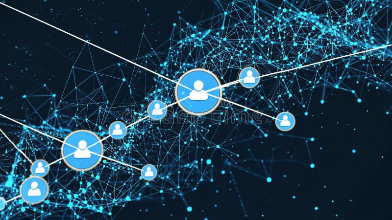 Digital Network of Connected Users and Data Points Stock Footage ...