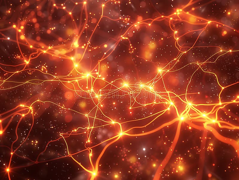 Digital Network Connection Abstract Background with Nervous System ...