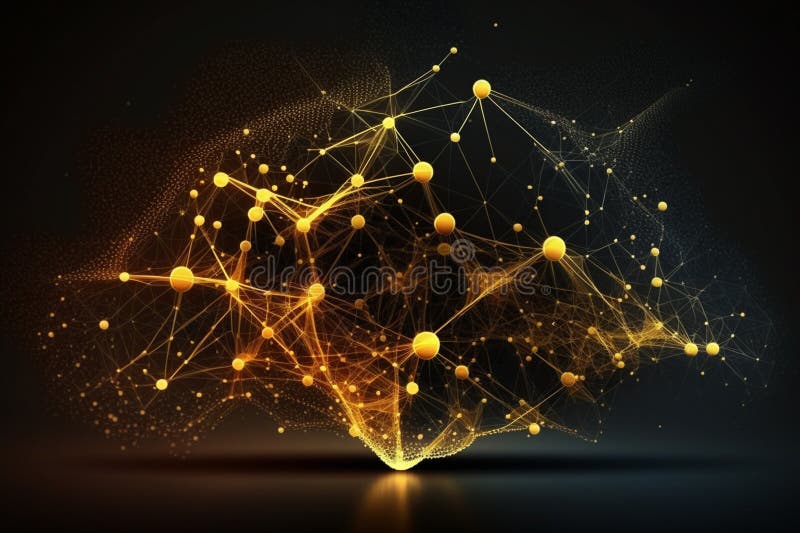 Digital Network Connection Abstract Connection Of Dots And Lines Technology Background