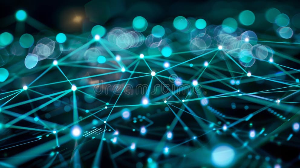 Digital Network Connection, Abstract Technology Background. Blockchain ...