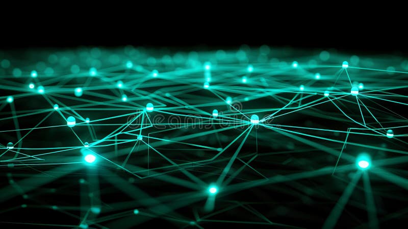 Digital Network Connection, Artificial Intelligence, Neural Network Concept Stock Illustration ...