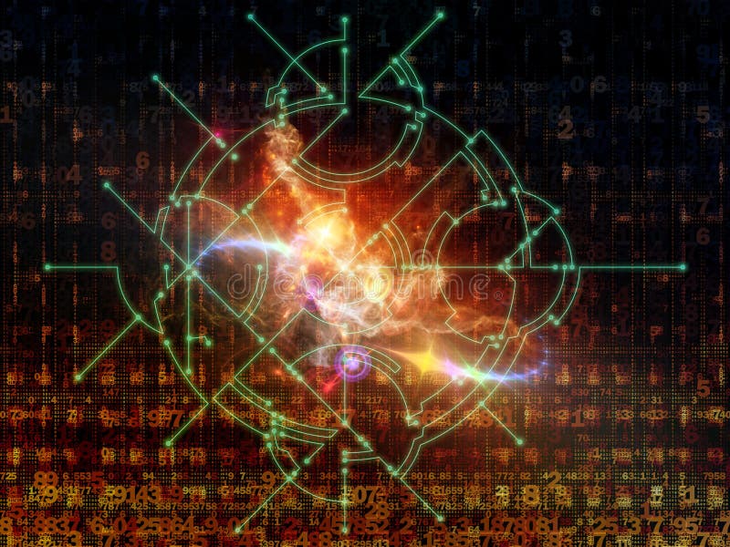 Digital Network stock illustration. Illustration of bright - 211769830